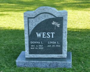 Monument with dragonfly-M1030 - Iowa Memorial Granite Company ...